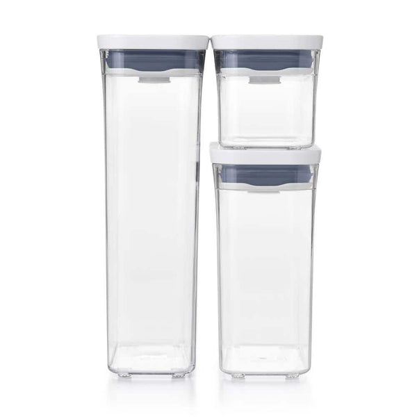 OXO GOOD GRIPS 3-PC SLIM RECTANGLE POP CONTAINER SET - Winestuff
