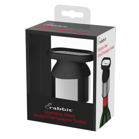Metrokane Rabbit Stainless Steel Wine/Champagne Sealer - Winestuff